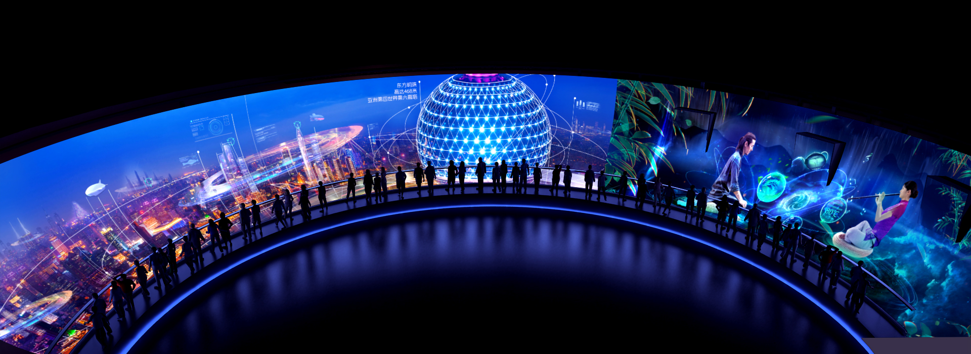 力富展示 | 东方明珠78m环形幕